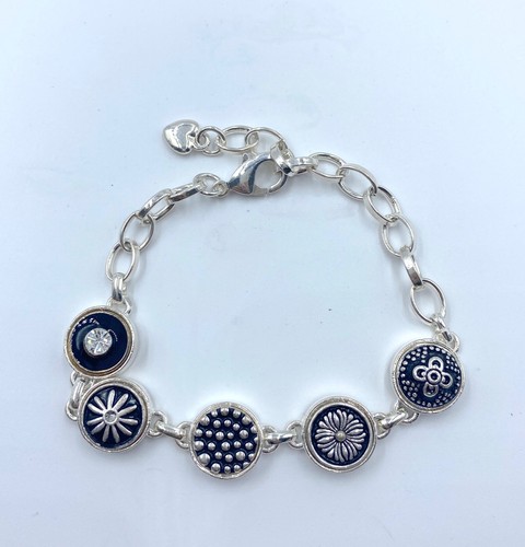 Da Polso Donna Argentata E Nera Nuovo Bigiotteria Accessori Regalo Moda ...