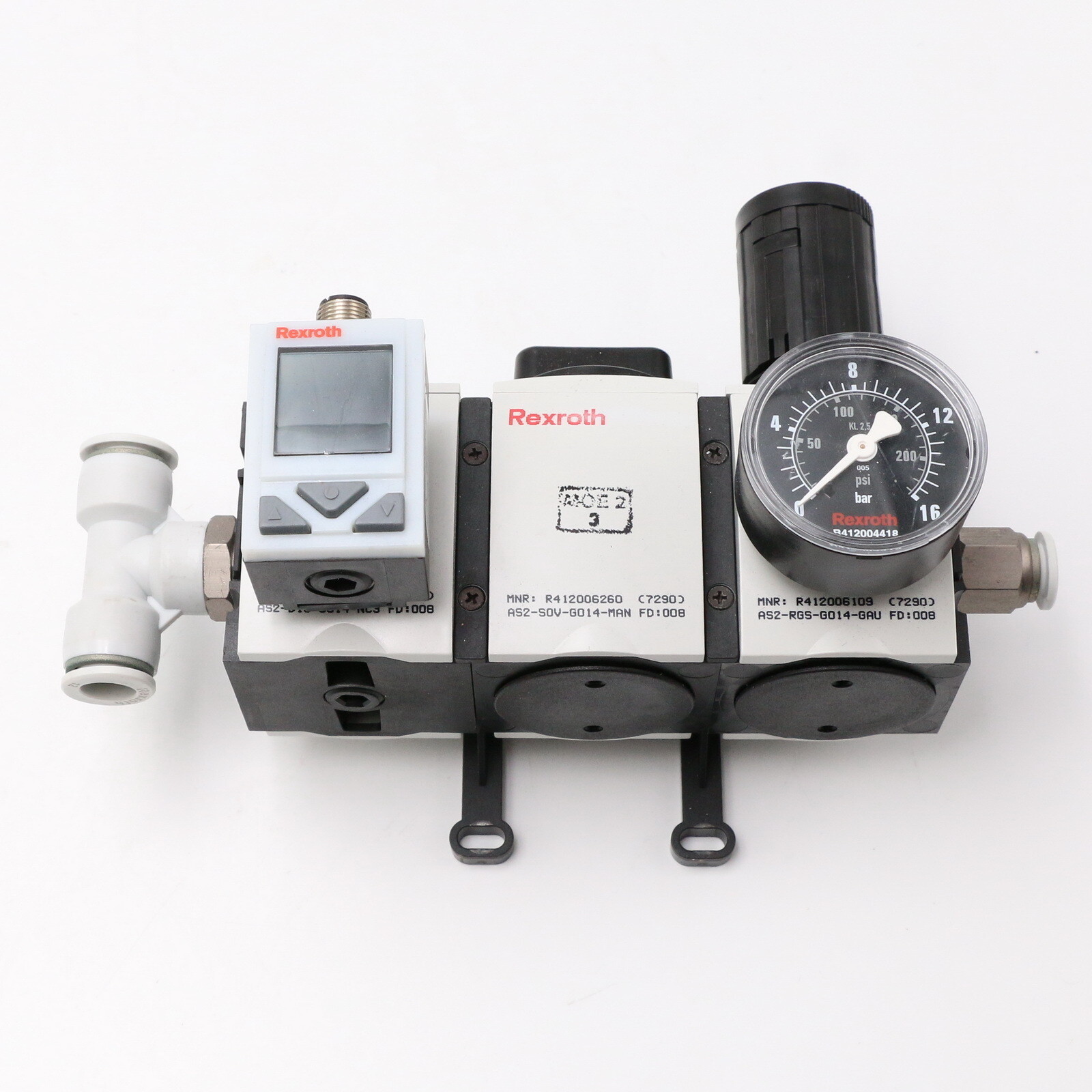 Rexroth AS2 Wartungseinheit mit R412006250, R412006260, R412006109 ...
