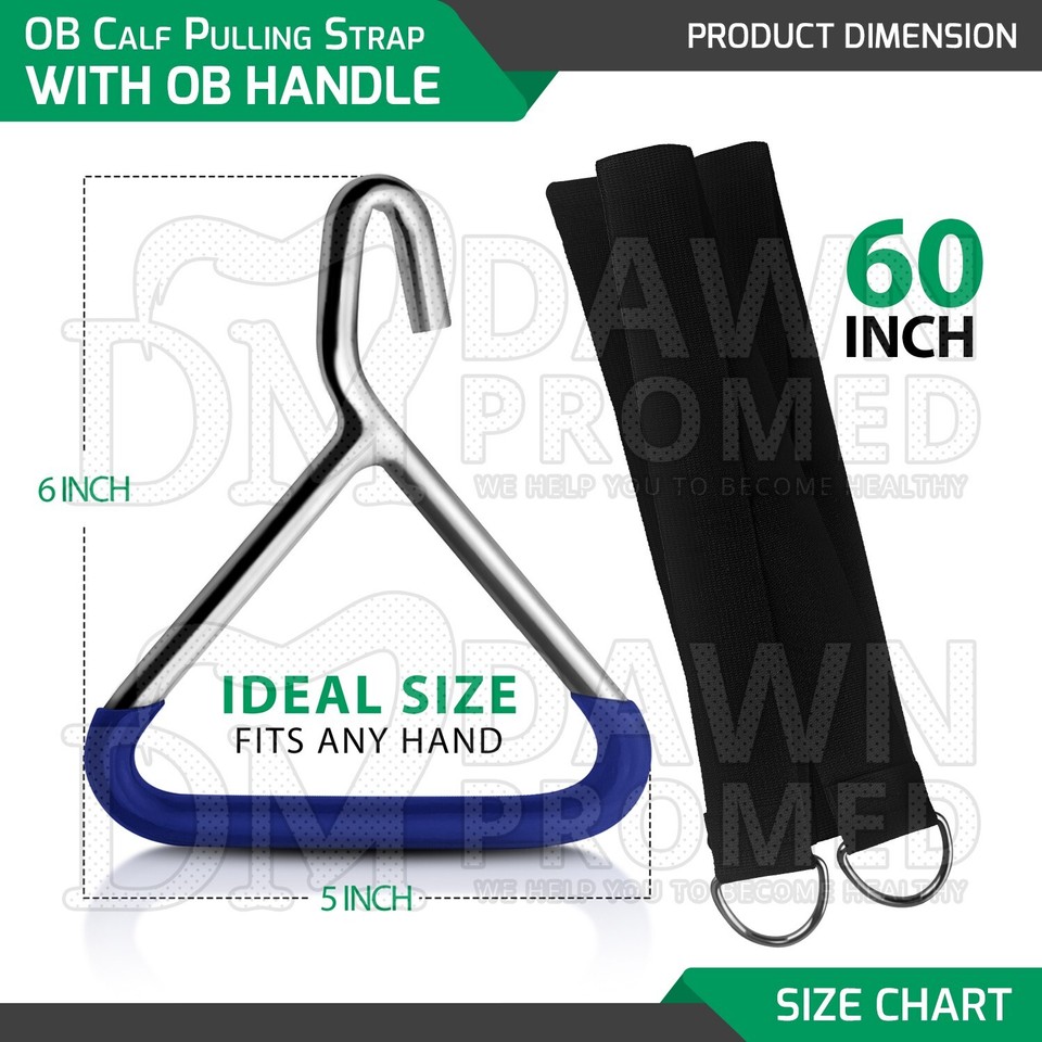 6 Pcs Nylon Calf Pulling Strap 30" 45" & 60" With OB Handle Set For ...