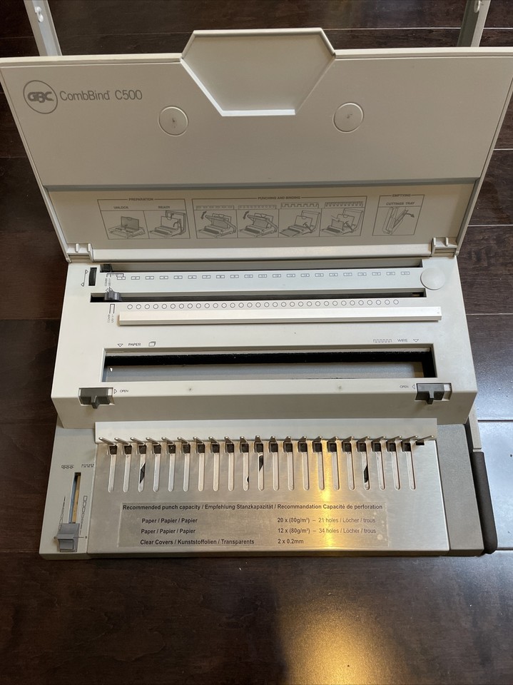 GBC CombBind C500 Binding System +Box 1/4” Binding Combs (READ ...