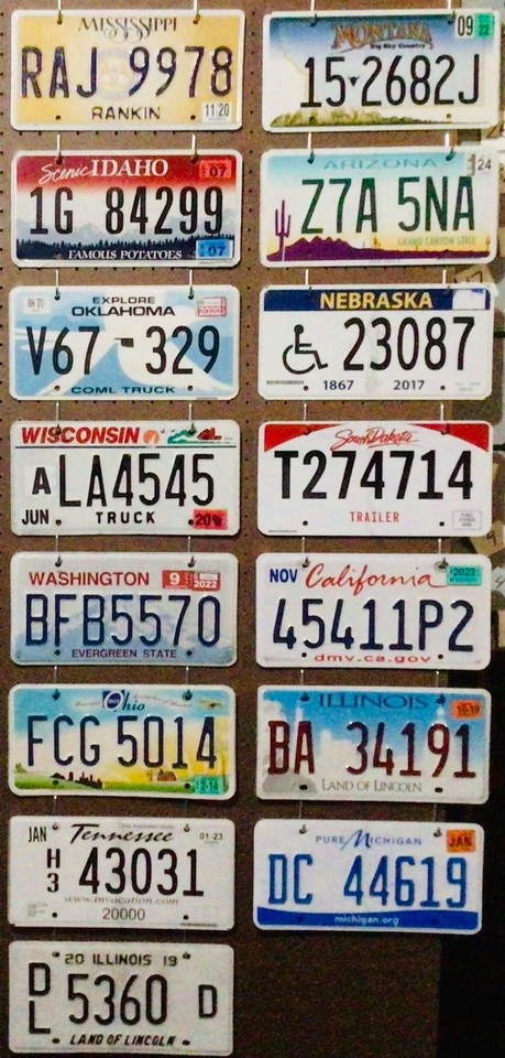 Large lot of 30 old colorful license plates - bulk - many states - low ...