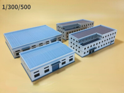 1:300/500 Diorama Building Model Railroad Factory House Scene Display ...