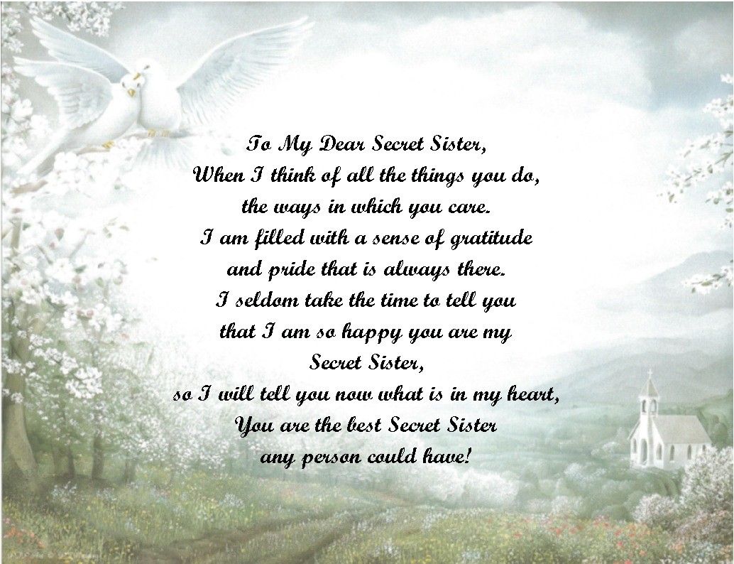 Secret Sister Sayings