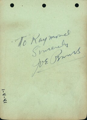 Vintage Joe Penner Autograph | eBay