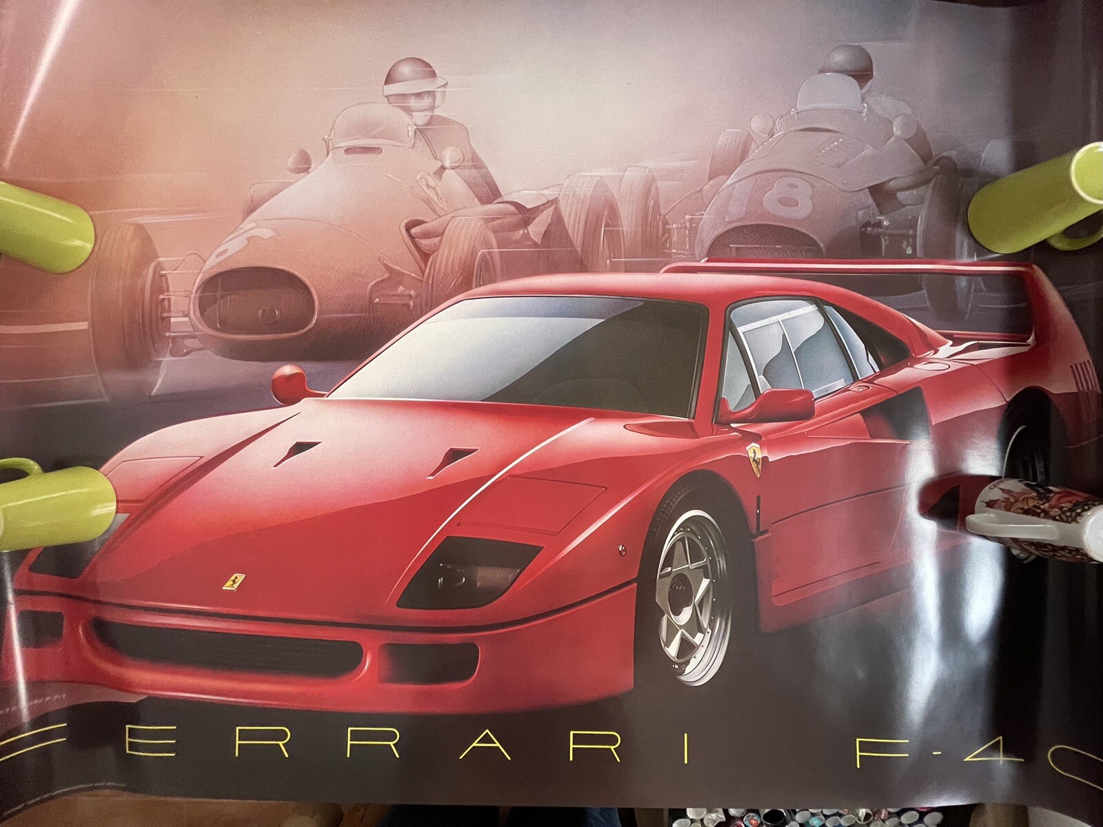 FERARI F40,BYPATRIGNANI,RARE 1990,XL POSTER | eBay