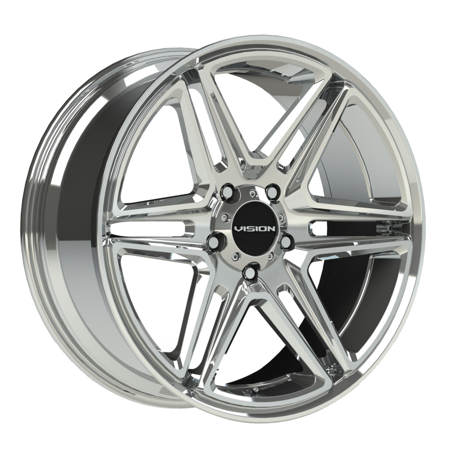 1 New Vision Wedge 22x9.5 5-139.70 8 Chrome Wheel 886821217007 | eBay