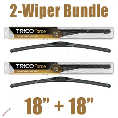 2-Wipers: 18" + 18" Trico Force All-Season Beam Wiper Blades- -25-180 ...