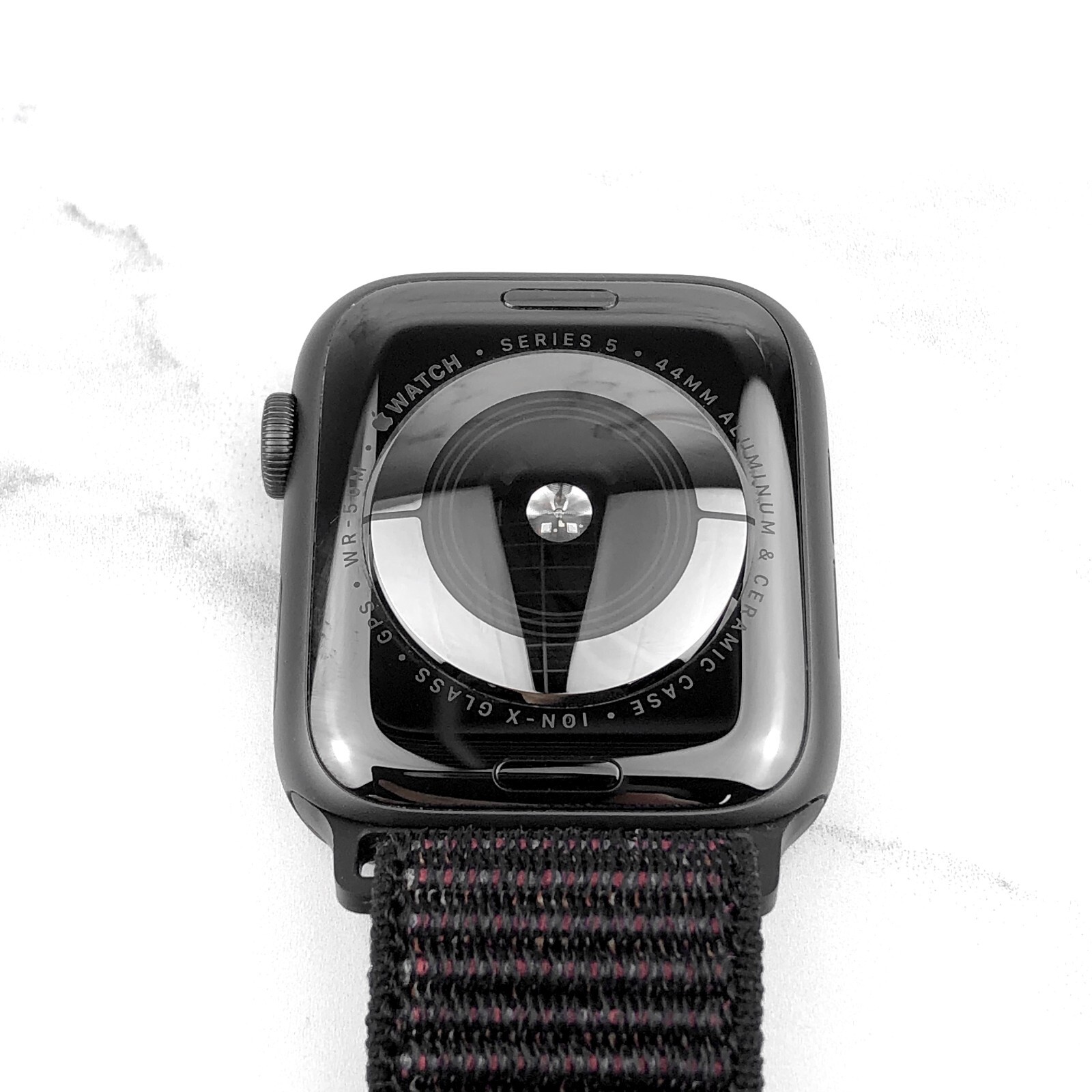 Apple Watch Series 5 44 mm Space Gray Aluminum Case with Black Loop GPS ...