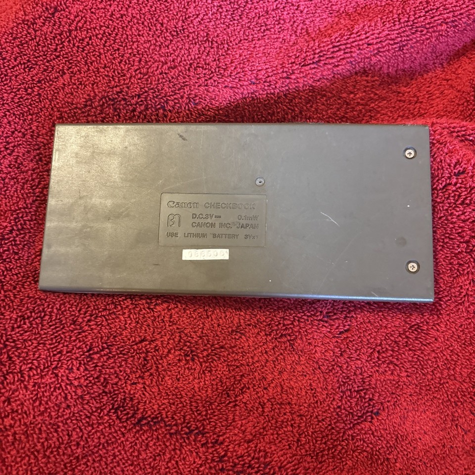 Canon Checkbook Money Manager Personal Banking Calculator Works Vintage ...