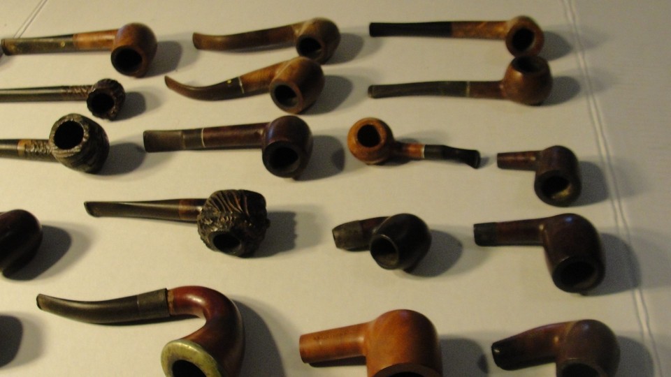 Lot OF 23 Vtg Estate Pipes KAYWOODIE STERLING DUNCAN HILL AEROSPHERE ...