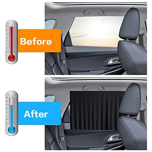 2 Pcs Car Window Shades, Privacy Magnetic Blinds, Sun Shade Ensures 2 ...
