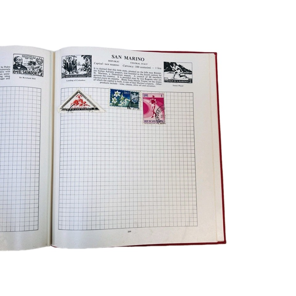 STANLEY GIBBONS 'THE STRAND' WORLD STAMP ALBUM - Partially Filled (10 ...