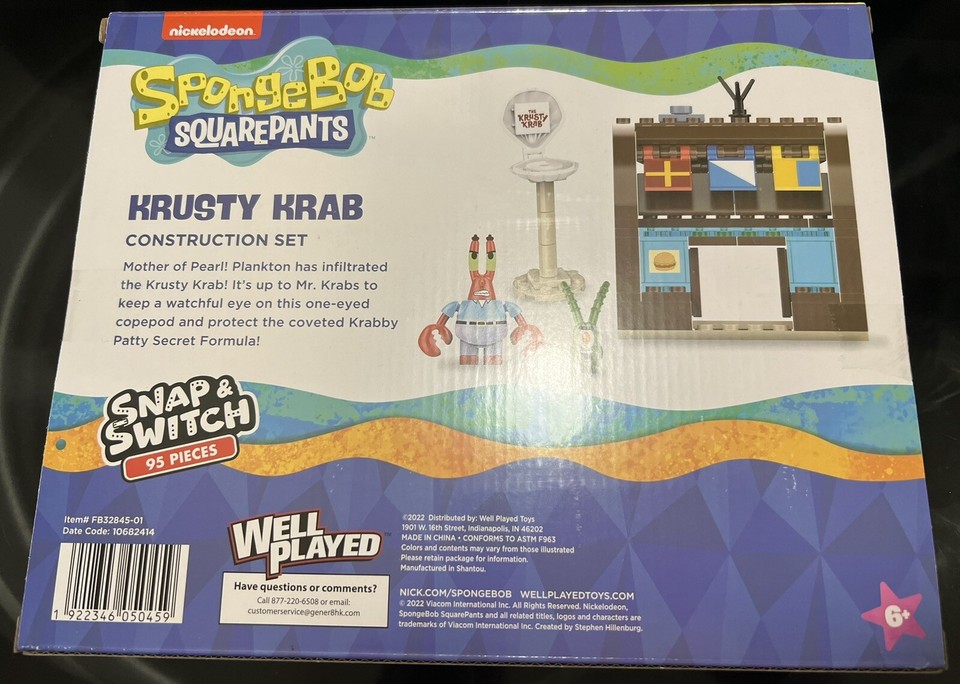 Nickelodeon SpongeBob Squarepants Krusty Krab Construction Building Set ...