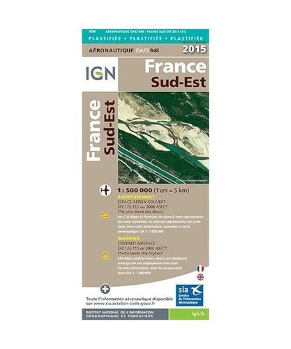 OACI France 2015 South-East Laminated 2015, IGN 2758533642 | eBay.de