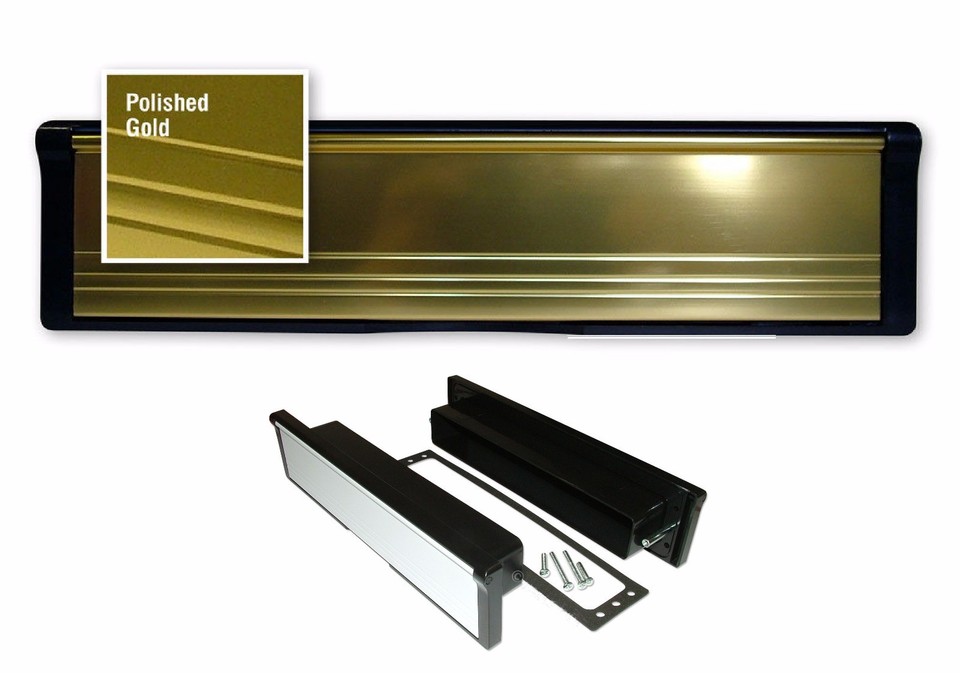 12" letter Box, Door letter box, White, Black, Chrome, Silver, Gold ...