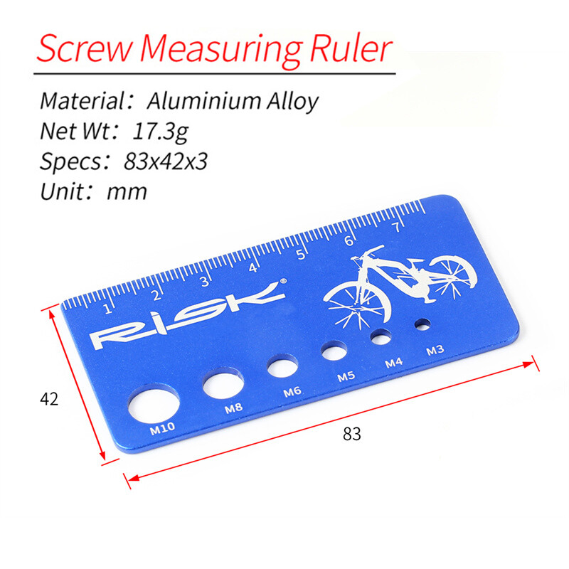 New Measuring Tape Measure Gauge Size Checker Tool For Bicycle Bolt ...