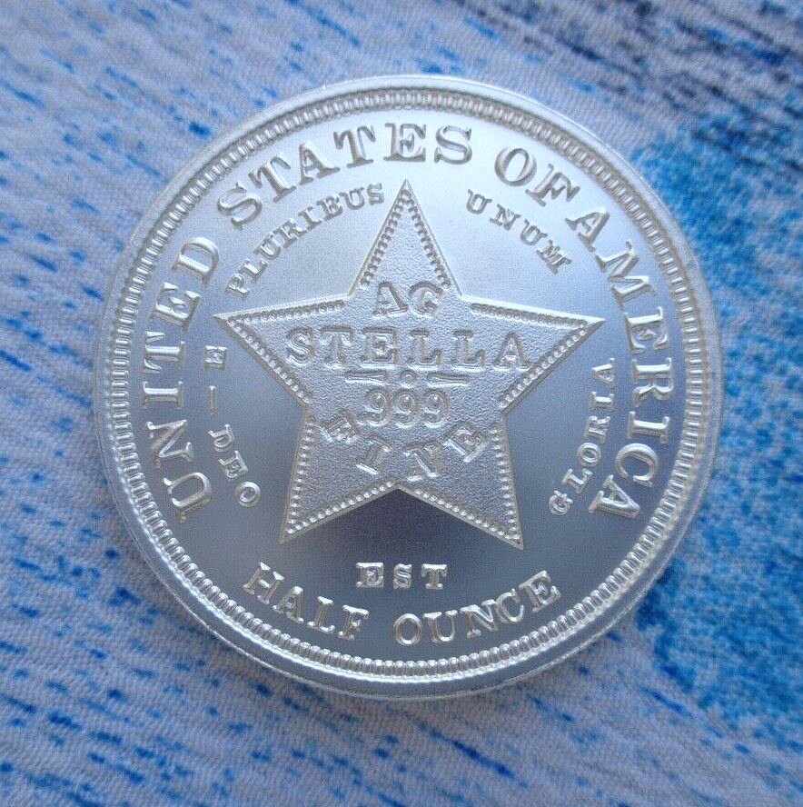 1/2 oz. 1879 STELLA COILED HAIR coin tribute round .999 fine silver | eBay