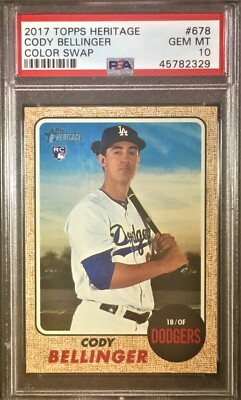 Cody Bellinger 2017 Topps Heritage #678 Color Swap SP RC PSA 10 | eBay