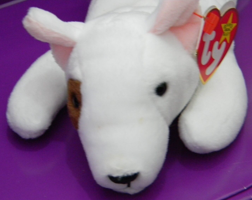 BUTCH THE BULL TERRIER PUPPY DOG TY BEANIE BABY BABIES BORN OCTOBER 2 ...