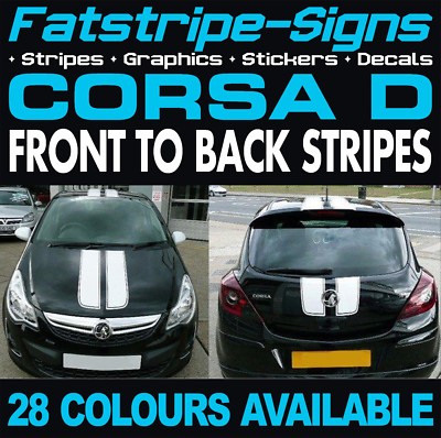 to fit VAUXHALL CORSA D STRIPES GRAPHICS STICKERS DECALS SXI GSI VXR S ...