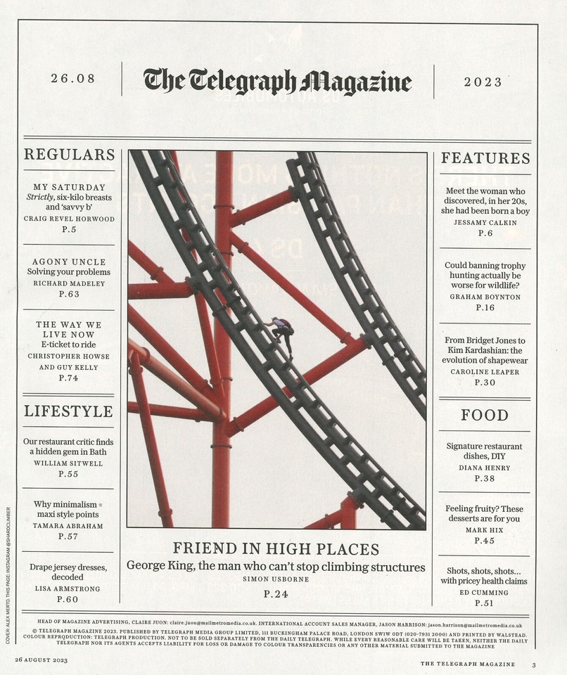 UK Telegraph Magazine, Sophie Ottaway, George King, Daina Henry, Graham ...