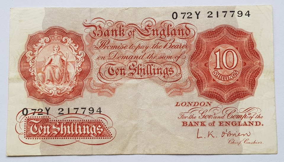OLD BRITISH BANK NOTES 10 SHILLINGS ONE POUND £1 FIVE POUNDS £5 CHOOSE ...