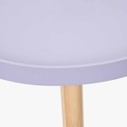 Lavender Round Scandi Wooden End Tables For Living Room Tripod Legs ...