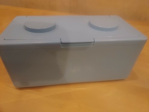 Vintage Baby Blue Chubs Stackable Building Block Lego Storage Container ...