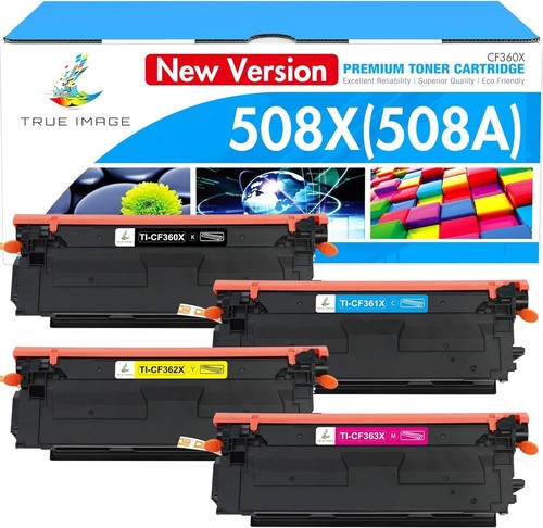 508X 508A Toner Cartridge 4Pck High Yield M553 Rpl for HP 508X /A CF360 ...