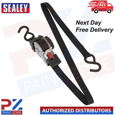 Sealey ATD25301 25mm x 3m Auto self Retractable Ratchet Tie Down Safety ...