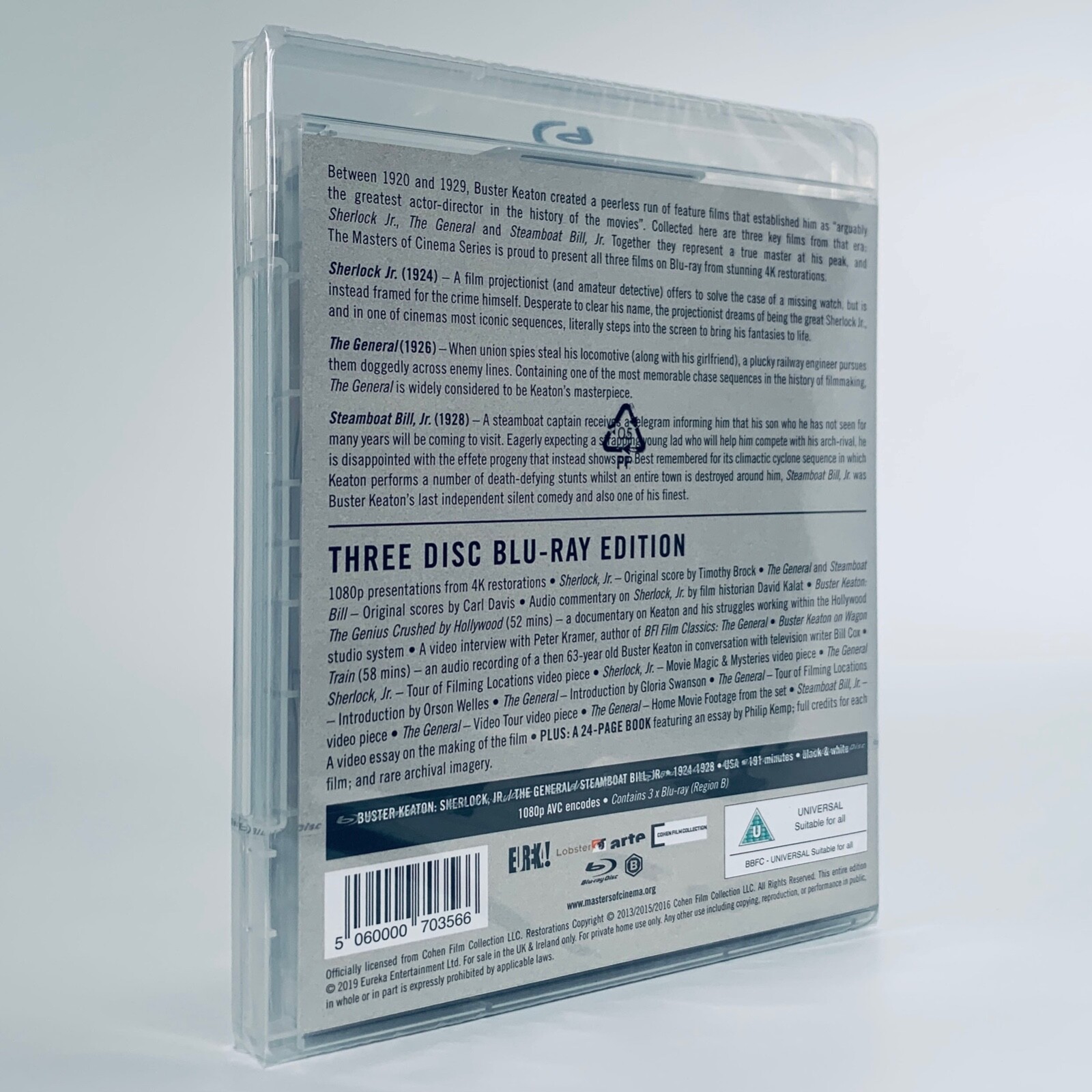 Buster Keaton: Sherlock Jr The General Steamboat Bill Jr Region B Blu ...