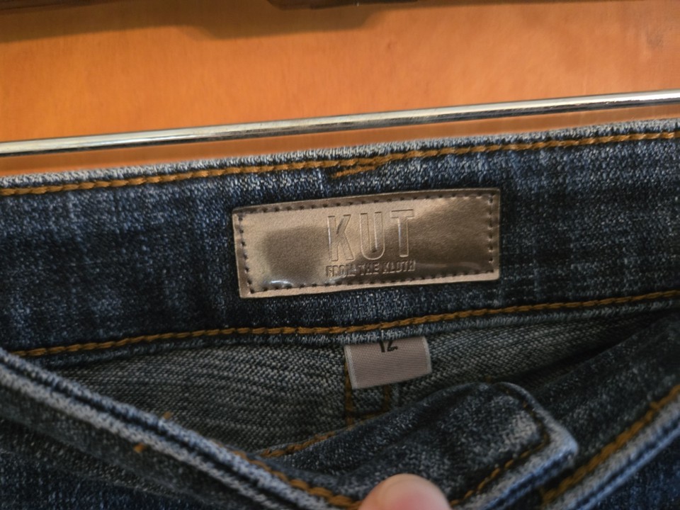 Kut From The Kloth Lauren Crop Straight Leg Jeans- Size 12- NEW WITHOUT ...