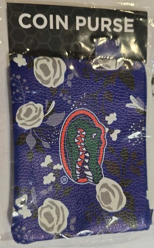 UNIVERSITY OF FLORIDA GATORS ID COIN PURSE ZIP CHANGE GATOR LOGO | eBay