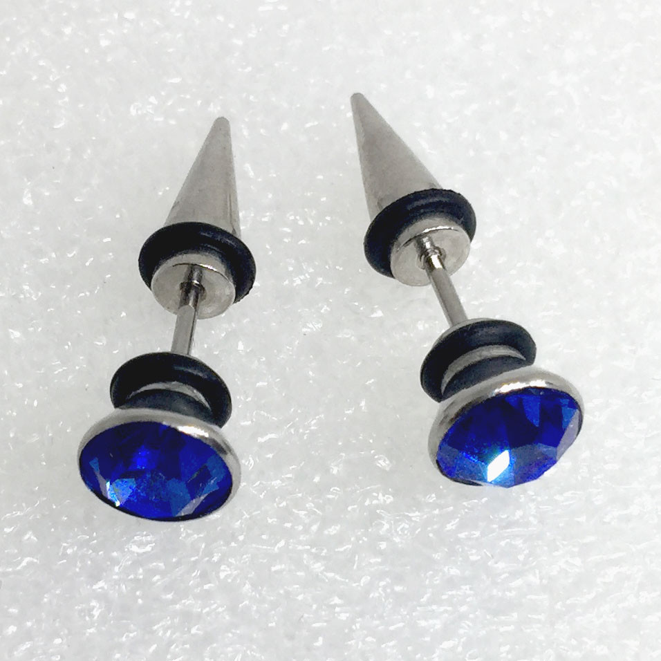Stainless Steel Tapers Fake Illusion Tunnel Cheater Piercing Stud ...