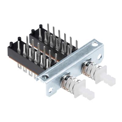 Interlock Push Button Switch Piano Type 4PDT 12 Pin 2 Row | eBay