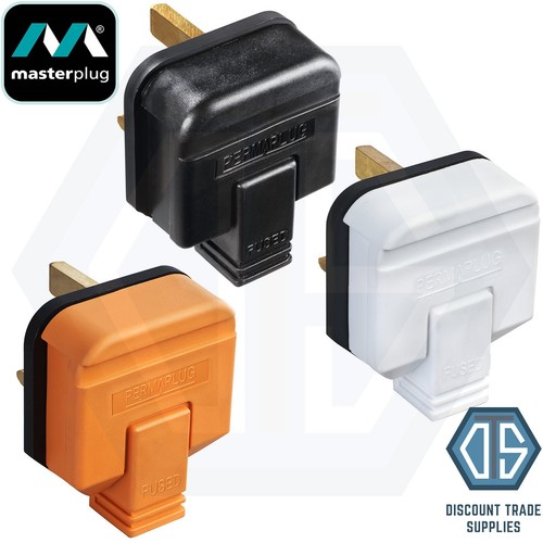 Rubber Plug Top Heavy Duty Permaplug 13 Amp Fused 3 Pin Plugs Black ...