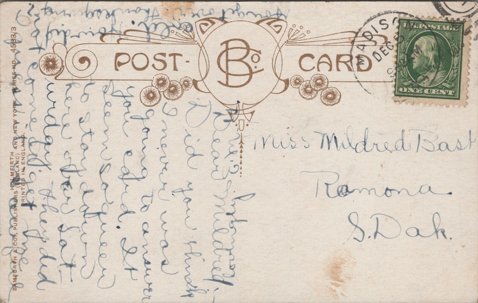 Henry Longfellow Village Blacksmith Poem Bamforth c1907 Postcard - Posted | eBay
