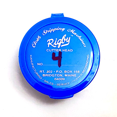 VINTAGE RIGBY CLOTH STRIPPING MACHINE CUTTER HEAD #4 | eBay