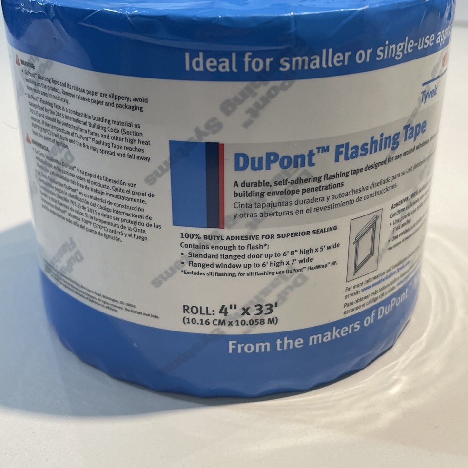 Tyvek DuPont Flashing Tape 4" X 33' | eBay