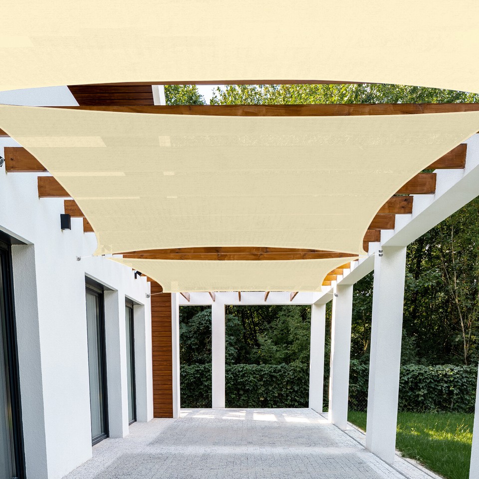 Standard Rectangle Curve Sun Shade Sail Home Garden Pool Patio Cover ...