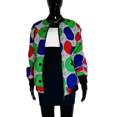 Circular African Print Unisex Multicolor Zip Up Jacket | eBay