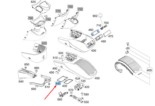 NEW MERCEDES-BENZ VITO W447 STOWAGE COMPARTMENT INSERT A44768912009E80 ...