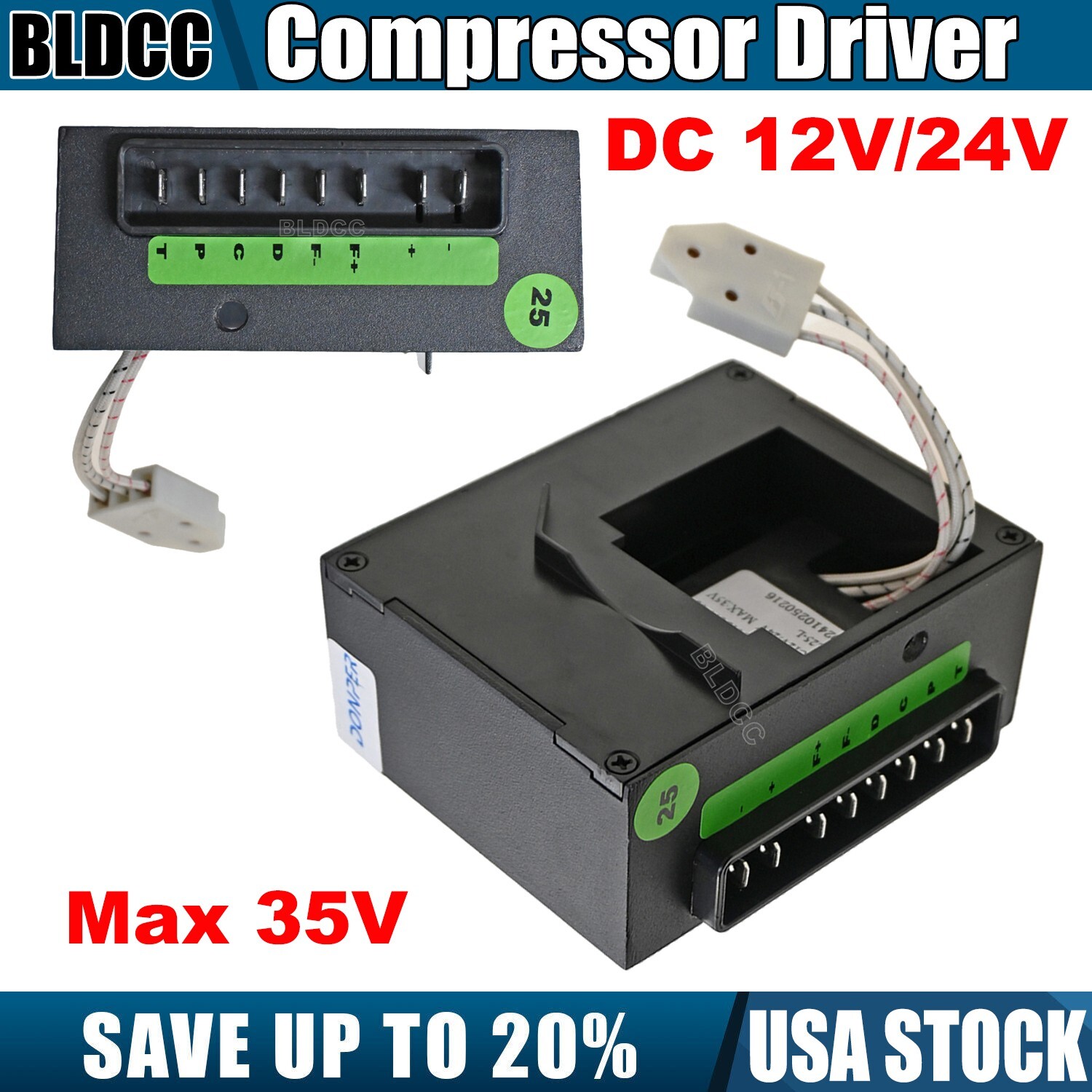 DONPER DC 12V 24V Compressor Driver DZL25 Start Unit for SECOP BD35F ...
