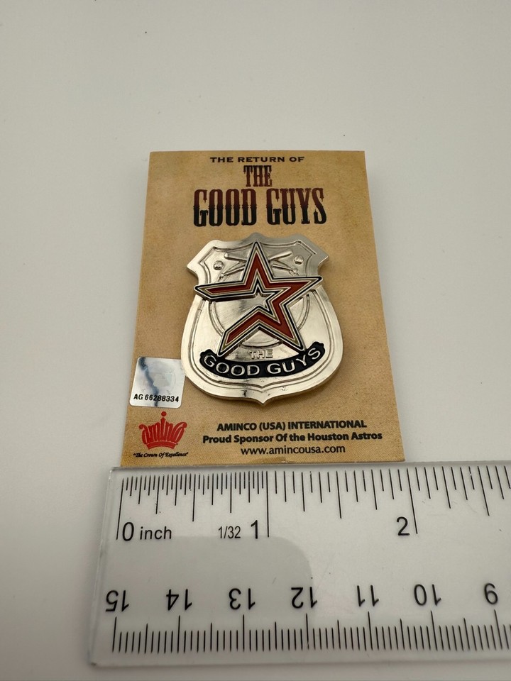 Houston Astros Logo The Good Guys Badge Enamel Hat Pin Brooch *read ...