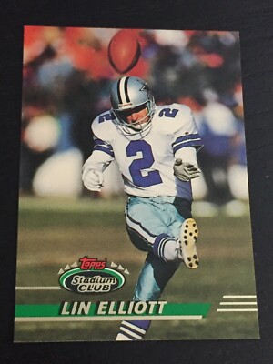 1993 Stadium Club LIN ELLIOTT RC #366 football card ~ Dallas Cowboys ...