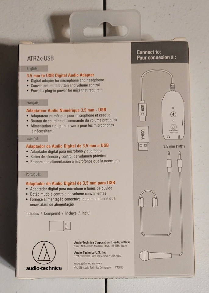 Audio Technica ATR2x-USB 3.5mm to USB Audio Adapter | eBay