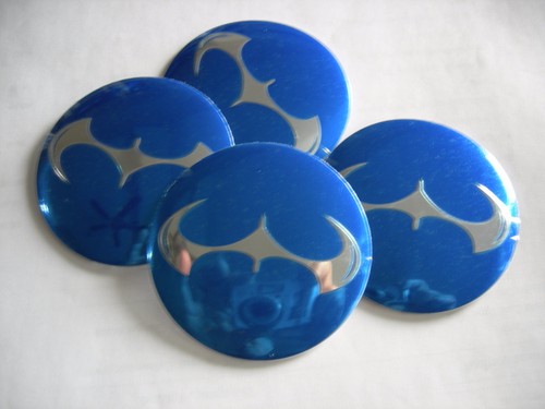 BATMAN WHEEL CENTER CAP EMBLEMS ALUMINUM STICKERS DECAL SLIGHTLY CONED ...