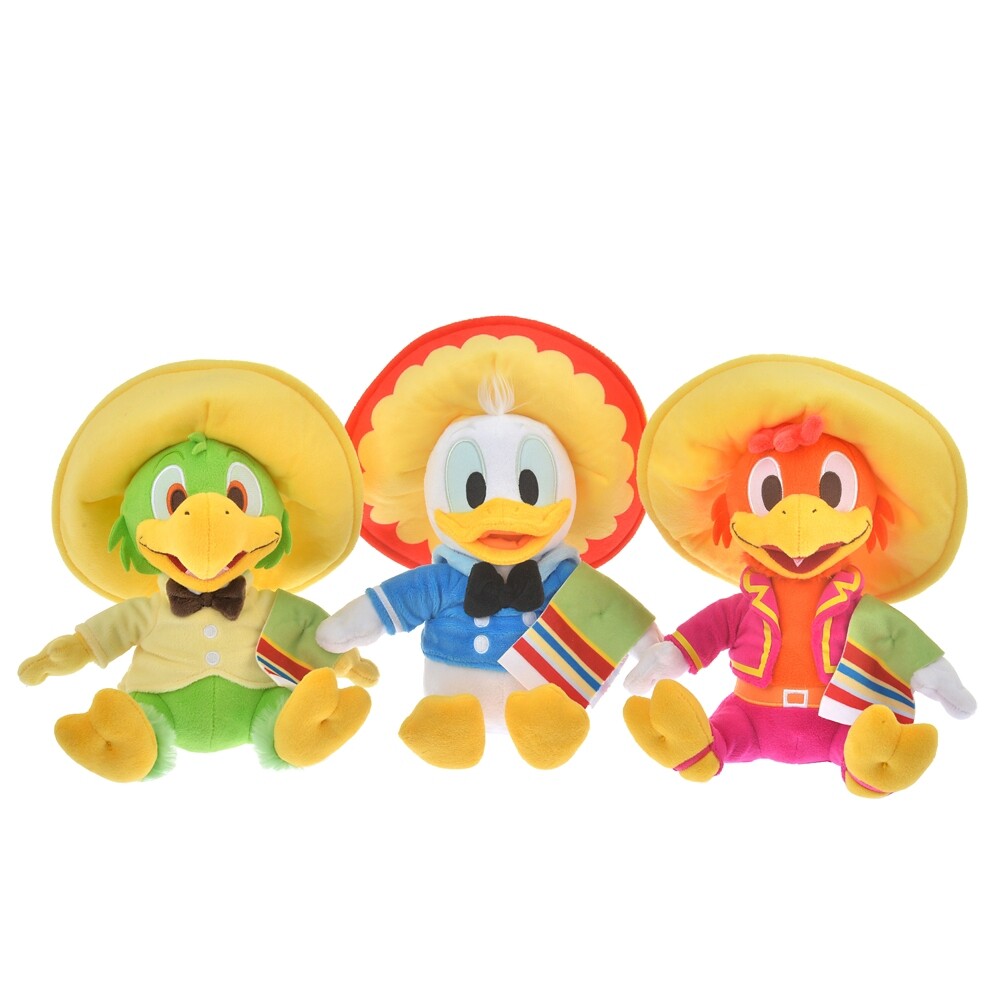 New Disney Store Japan Three Caballeros Plush Doll Panchito Donald Jose ...