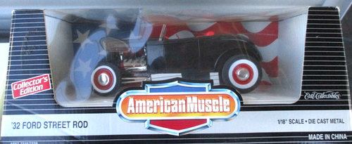 Ertl American Muscle 1932 Ford Roadster Black 1/18 Die Cast Street Rod ...