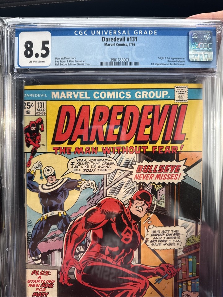 Daredevil #131 CGC 8.5 Marvel 1976 Origin And 1st Appearance New ...